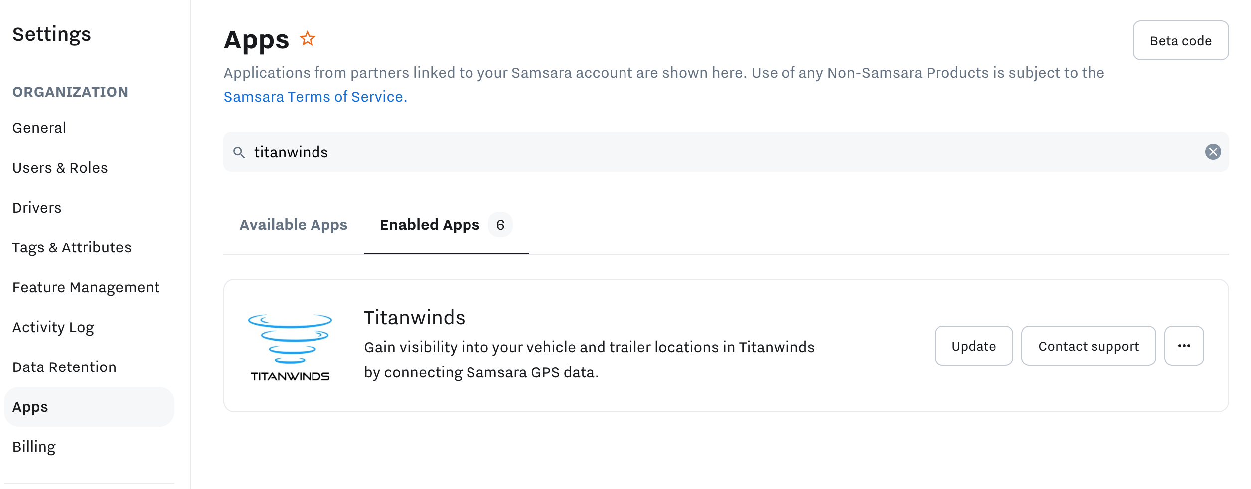 Integrate with Partner Applications – Samsara Support