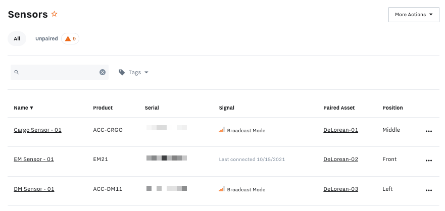 Sensor Management – Samsara Support