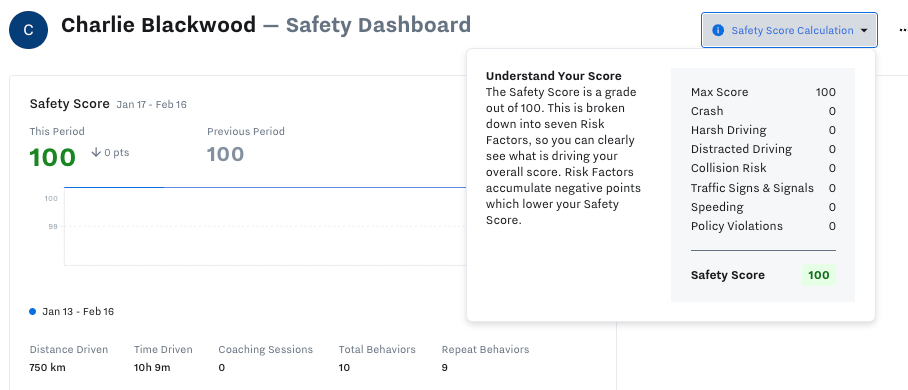 View your Safety Dashboard from the Driver Portal – Samsara Support