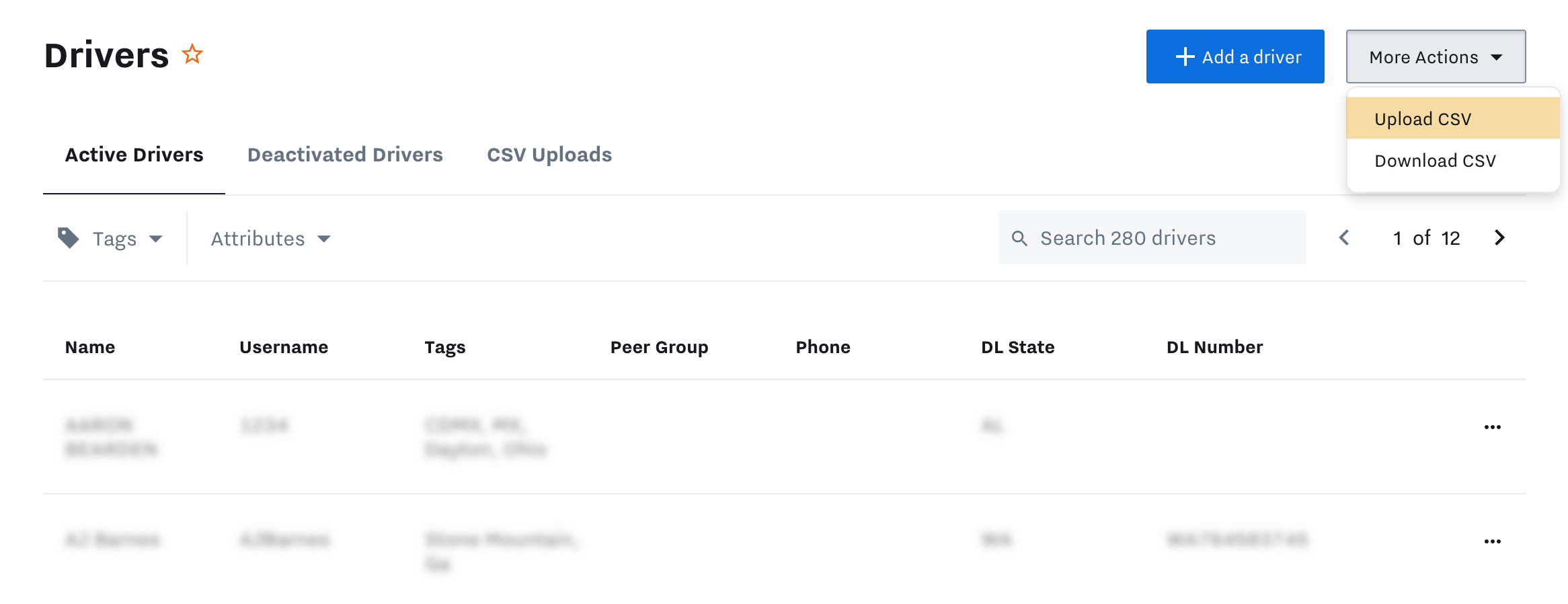 Add or Edit Drivers in Bulk – Samsara Support