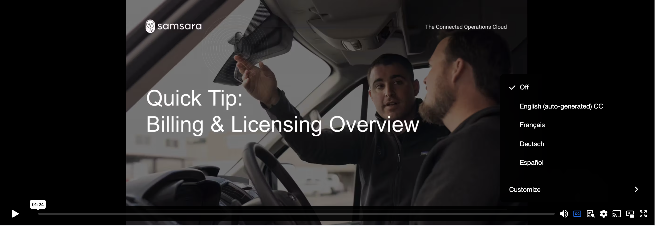 Videoteca de consejos rápidos – Soporte de Samsara