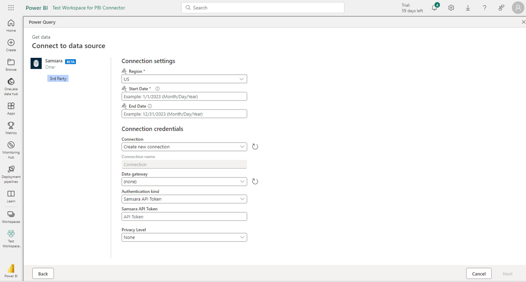 Integración con Power BI – Soporte de Samsara
