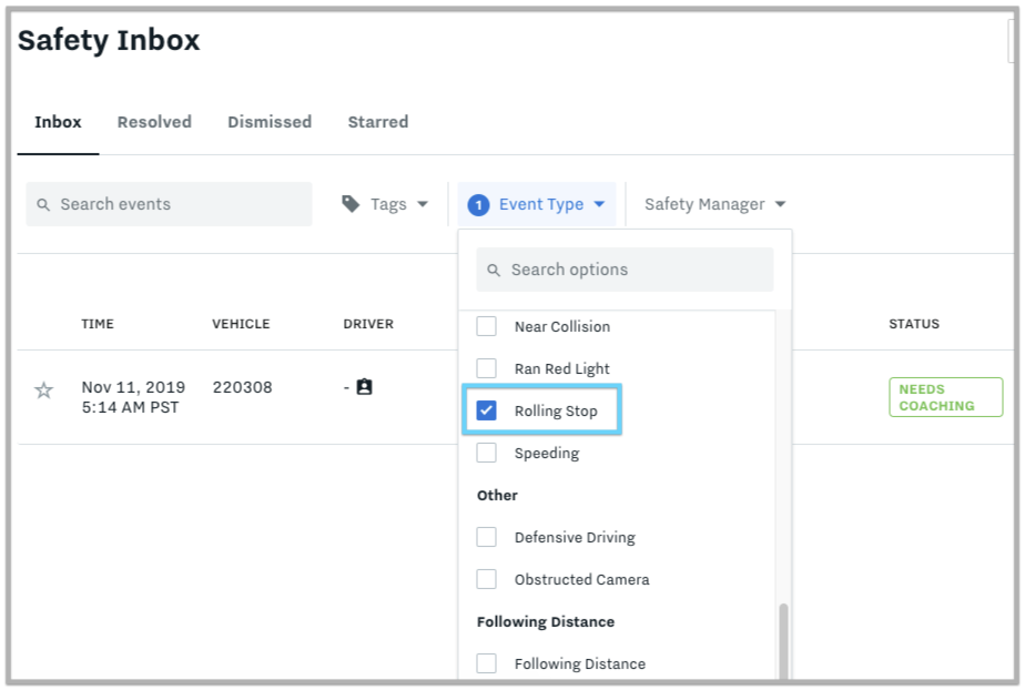 Rolling Stop Detection – Samsara Support