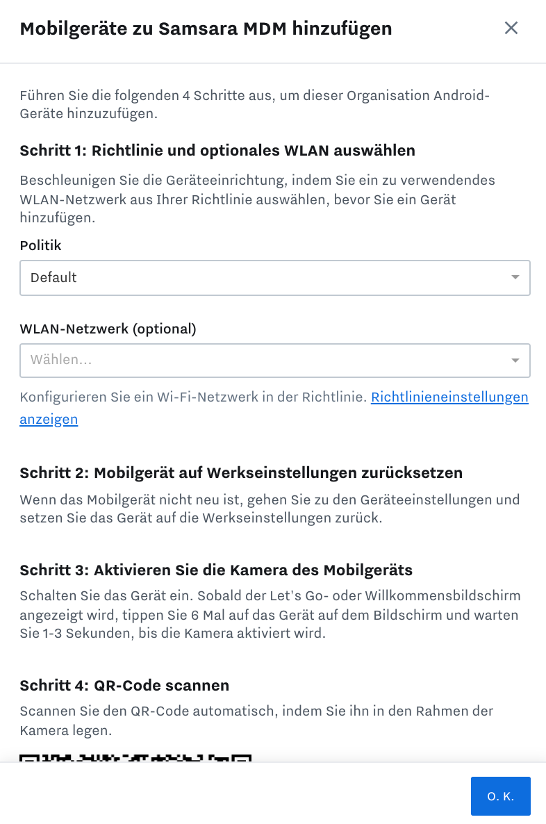 Ein Gerät bereitstellen und den Samsara Agent einrichten – Samsara ...